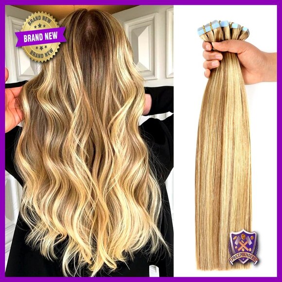 Accessories | Human Hair Tape Extensions Straight Seamless Skin Weft ...